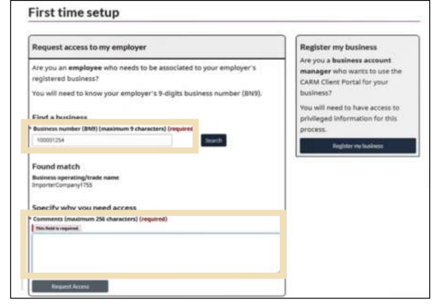 CARM: How to create a user and access your business' client portal ...